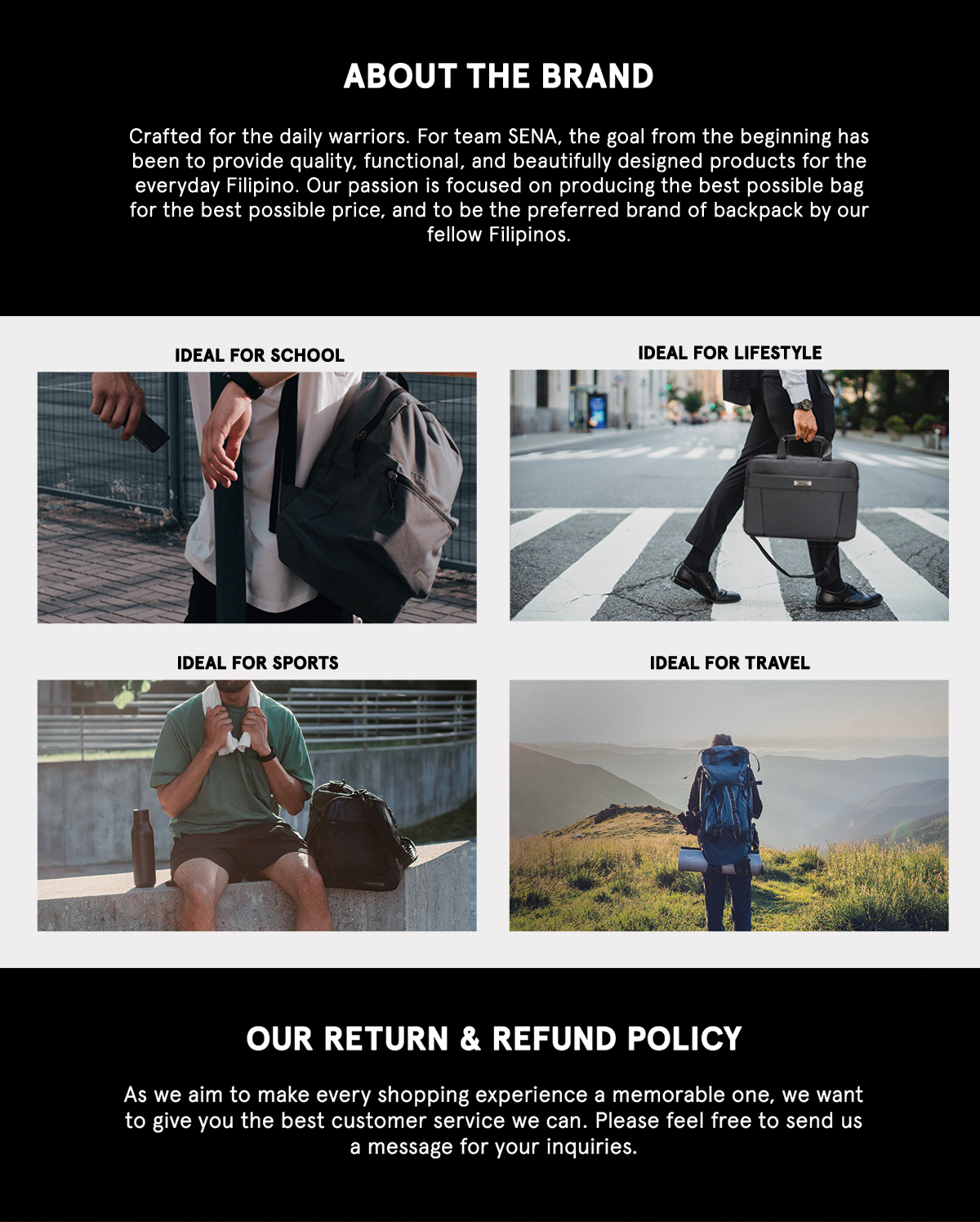 SENA-1902 Backpack Plain | Shopee Philippines