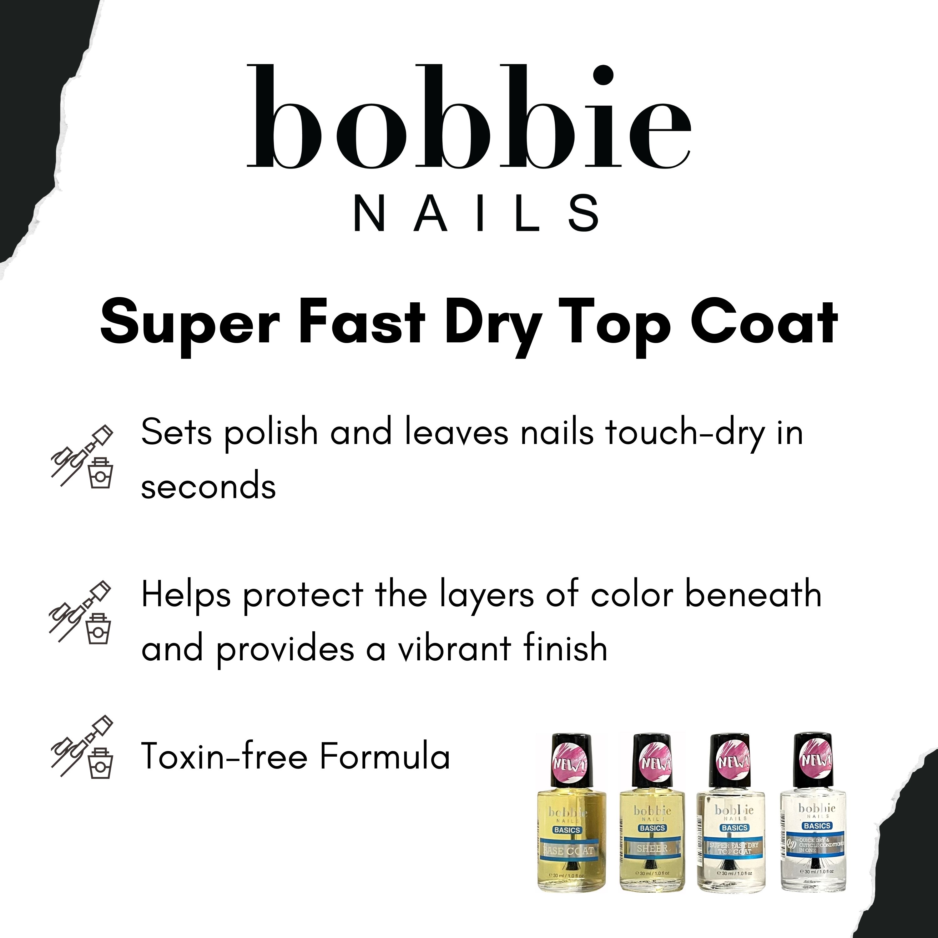 Bobbie Nail Basics Super Fast Dry Top Coat 30ml | Shopee Philippines