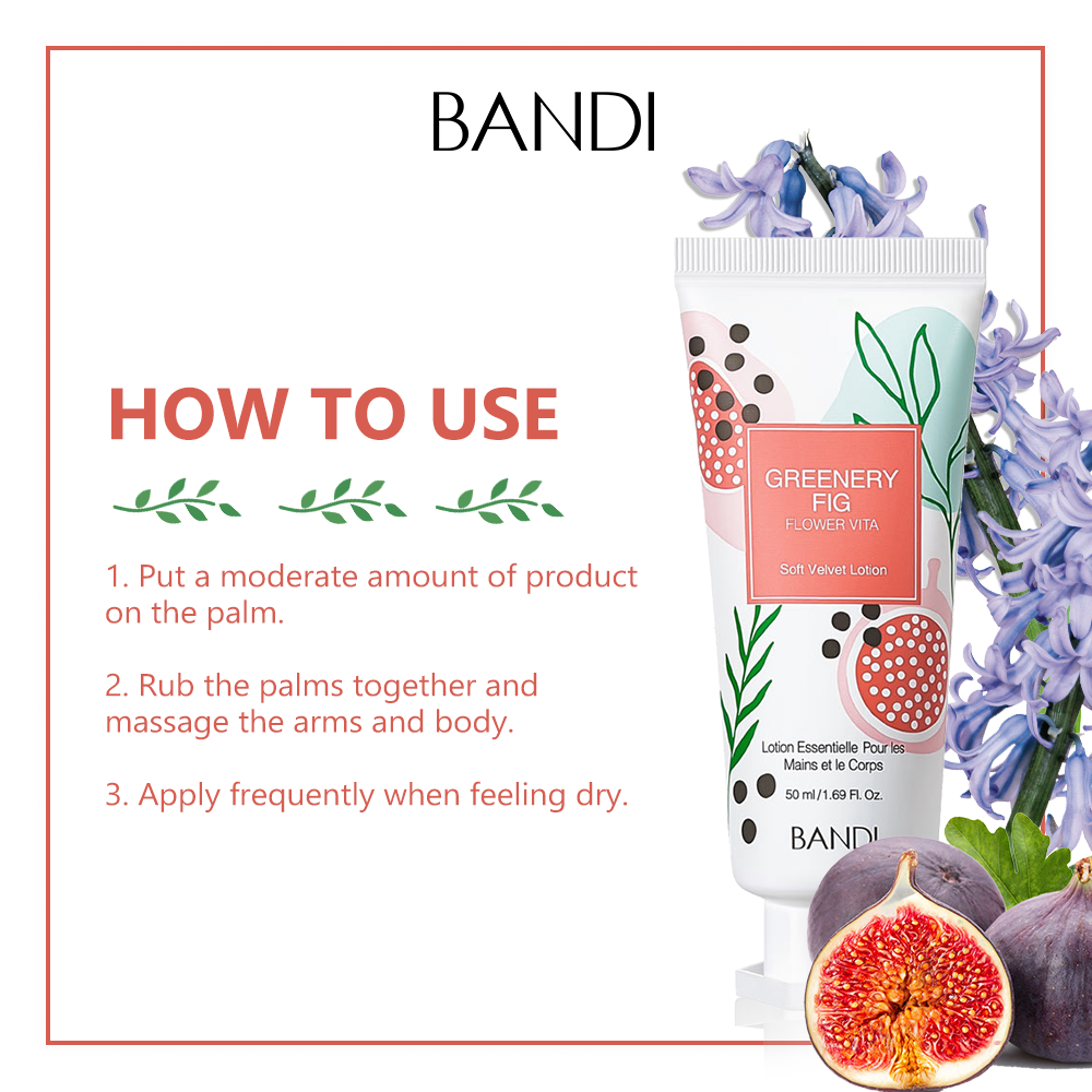 BANDI Flower Vita Soft Velvet Lotion 'Greenery Fig' 50mL | Shopee ...