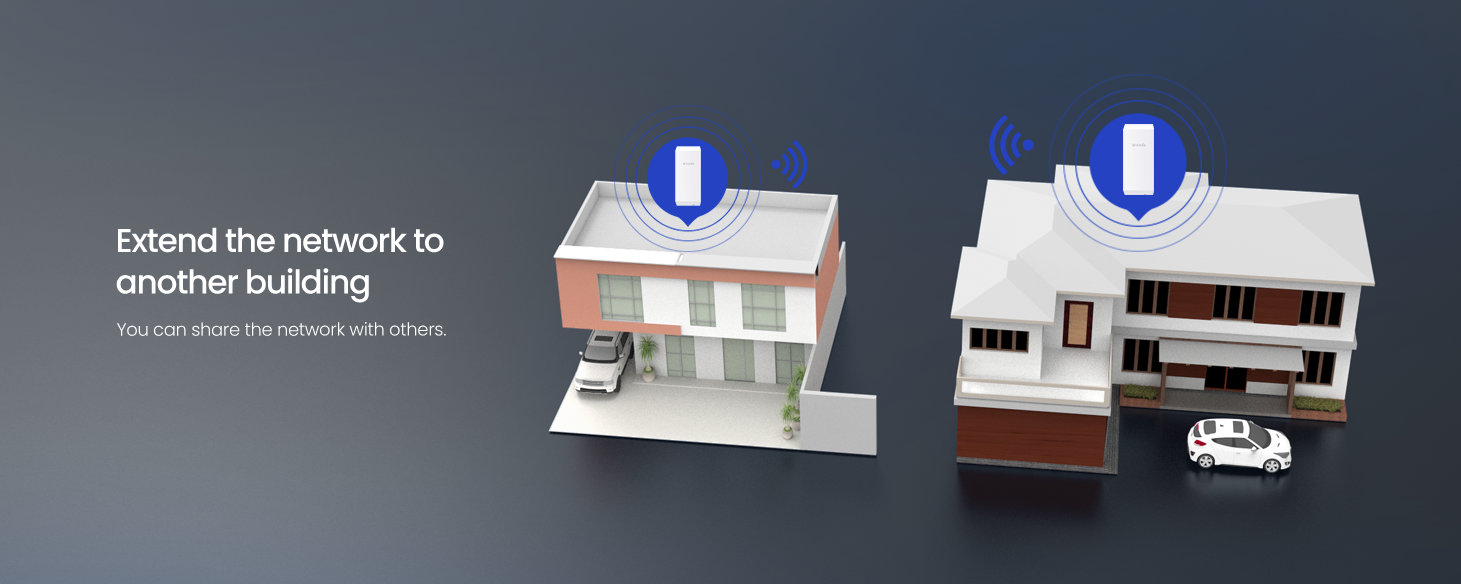 Tenda O1 500M P2P Outdoor CPE | For Video Surveillance | Long Distance ...