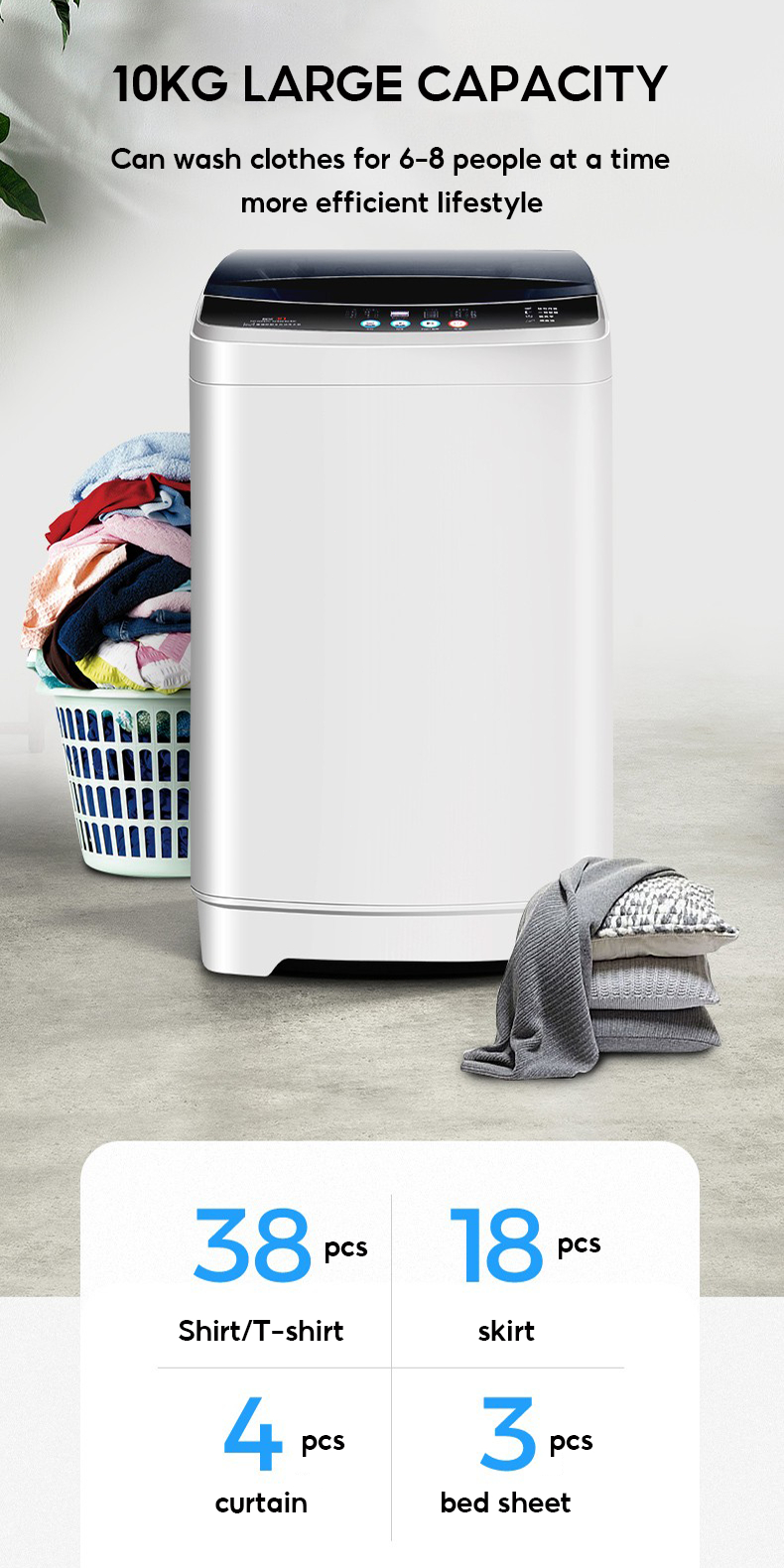 Tixx Automatic Washing Machine With Dryer inverter 7.5KG | Shopee ...