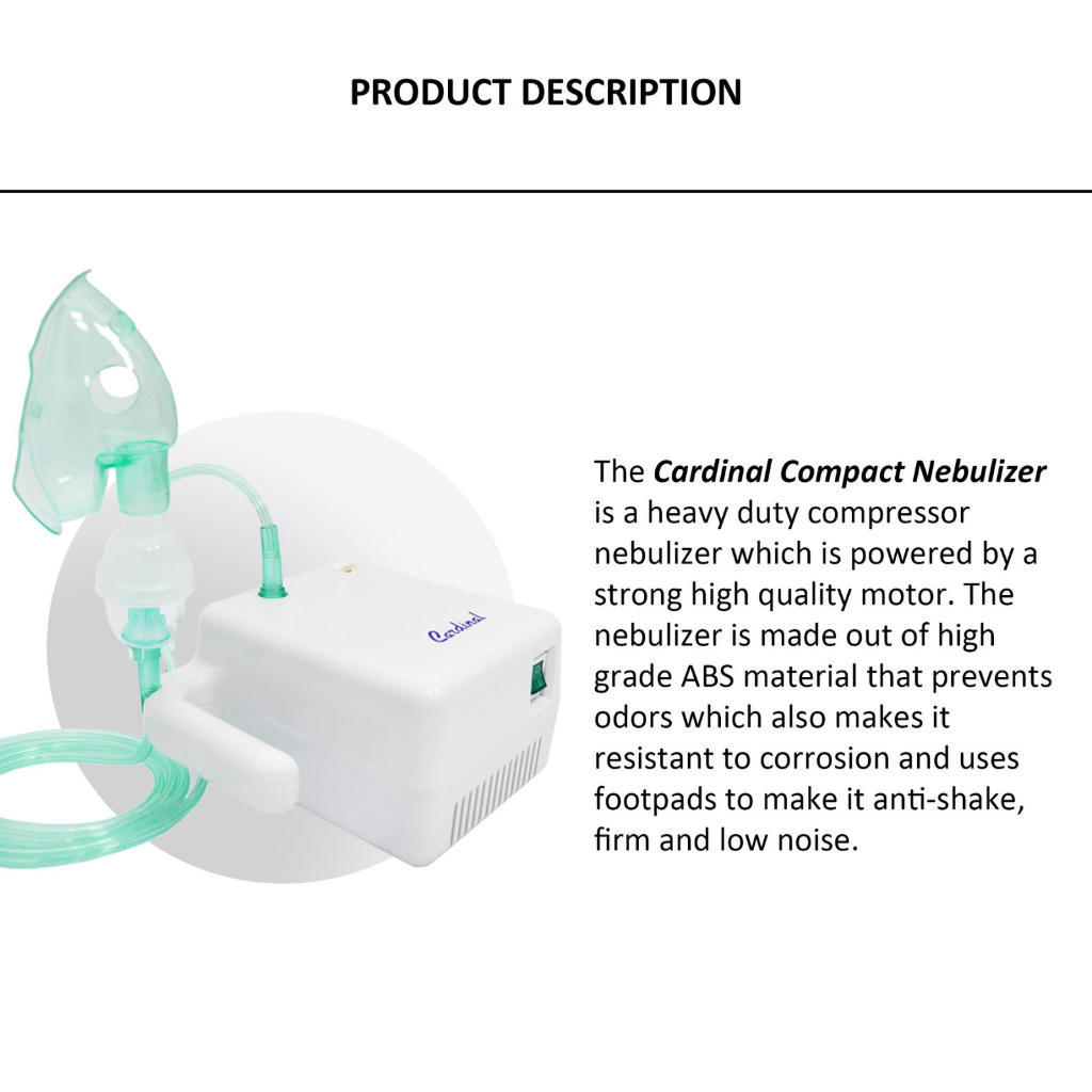 Indoplas Cardinal Compact Nebulizer With Accessories | Shopee Philippines
