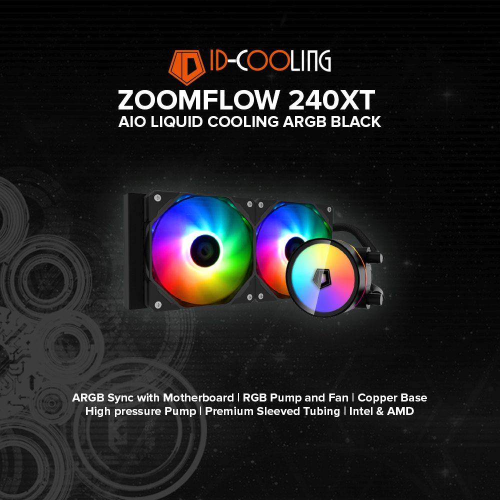 EasyPC | ID Cooling Zoomflow 240XT and 360XT AIO ARGB cpu Liquid Cooler| Black and White ...