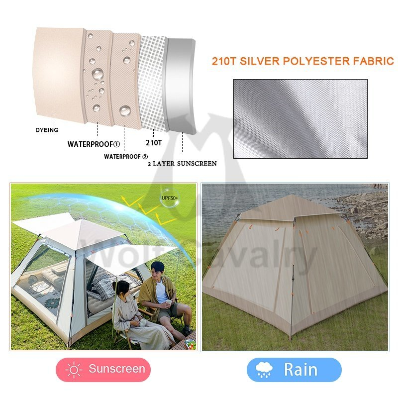 6-8 Person Family Tent Outdoor Tent For Camping Automatic Tent Quick ...