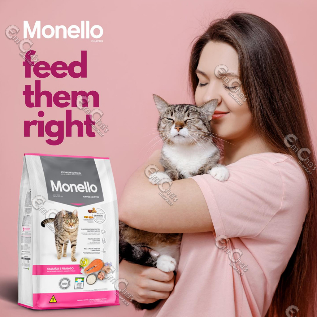 1kg MONELLO CAT SALMON (URINARY TRACK HEALTH) Adult Premium Cat Food ...