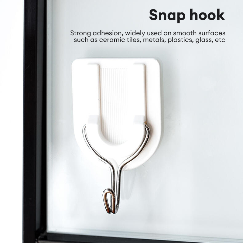 Deli 3/6PCS Adhesive Wall Hooks Self Adhesive Anti-Skid Hook Heavy Duty ...