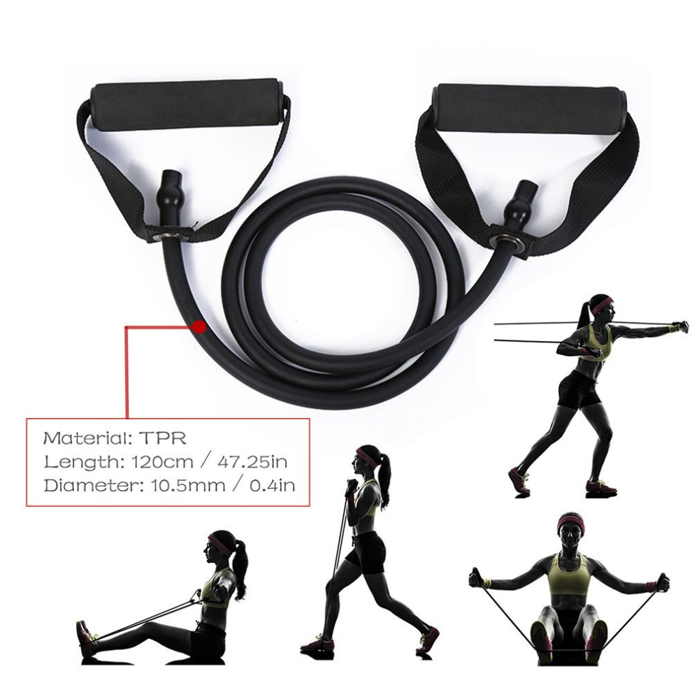 Elastic Fitness Resistance Bands With Handles Yoga Pull Rope Rally ...