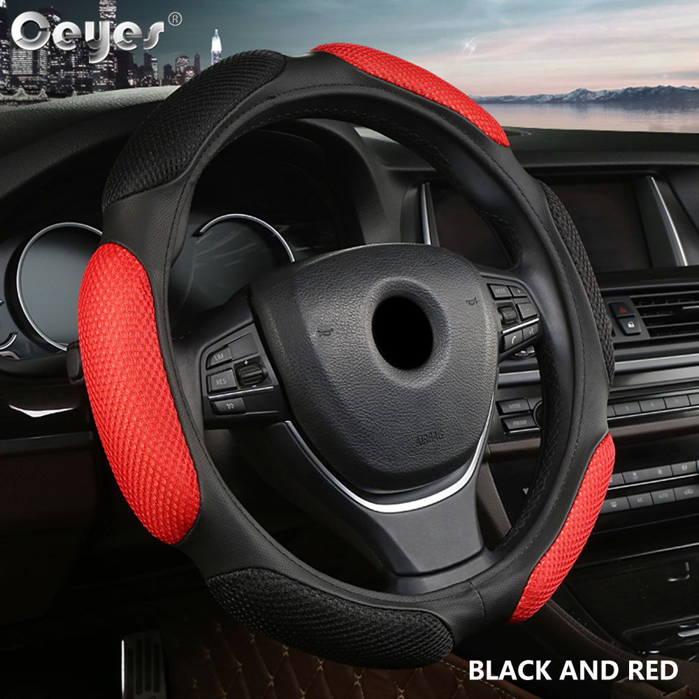 Ceyes Car Steering Wheel Cover Universal Anti-Slip Sandwich Sport Type ...