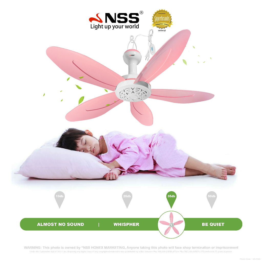 NSS Ceiling Fan 5 Blades Portable fan Desk Fan Home Electric Fan ...