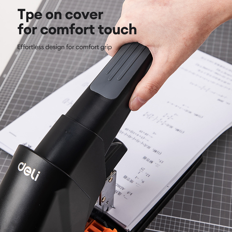 Deli Heavy Duty Stapler for Book Binding Gun Tacker Large Paper Stapler ...