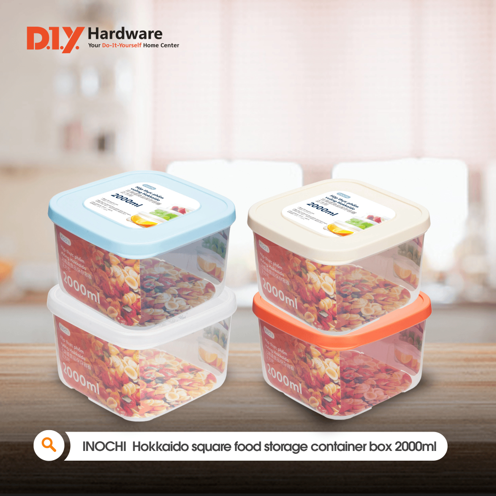 INOCHI Hokkaido Square Food Storage Container Box 2000ml | Shopee ...