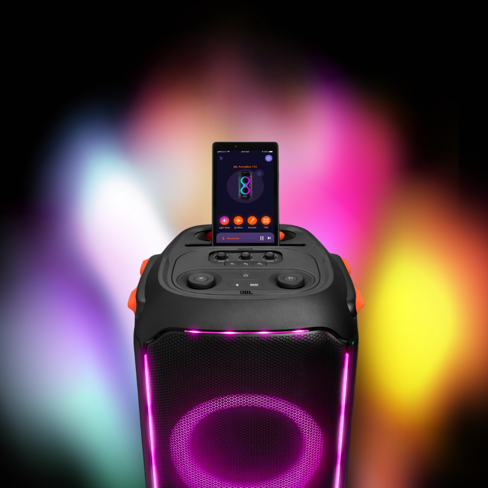 JBL 710 PARTYBOX 800W Portable Bluetooth Speaker w/ LED Lights, IPX4 ...