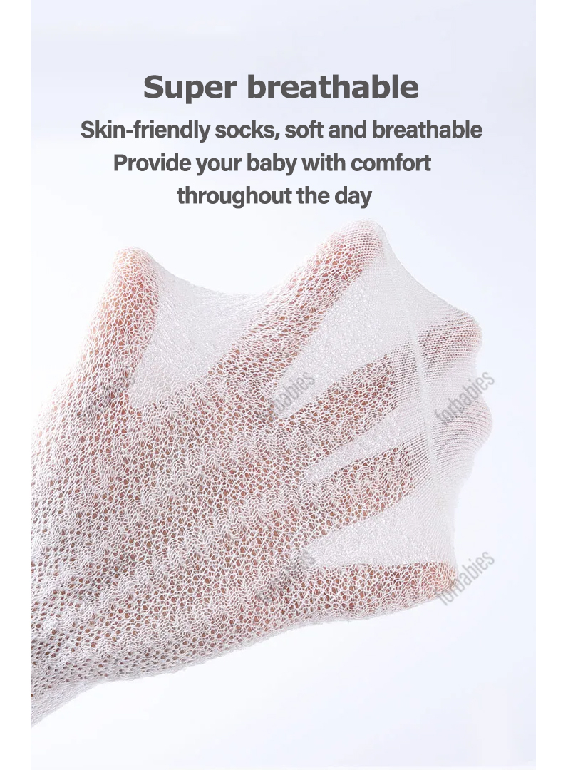 Baby Socks Breathable Thin Cotton Mosquito Socks Baby Knee Socks Anti ...