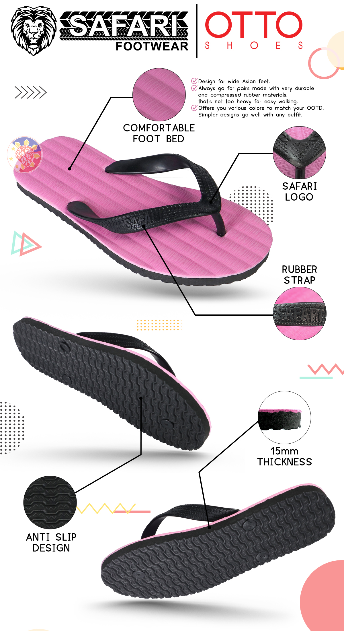 [ORIGINAL] SAFARI Slippers (UNISEX) | Marikina Made | American Sizes ...