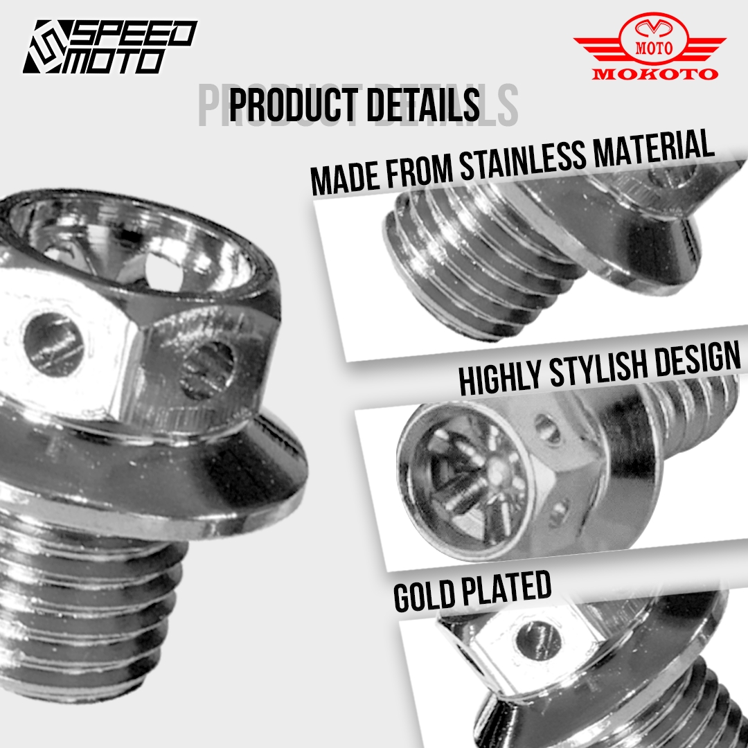 MOKOTO SIDE MIRROR BOLT CAP 10MM UNIVERSAL FOR YAMAHA AND HONDA ...