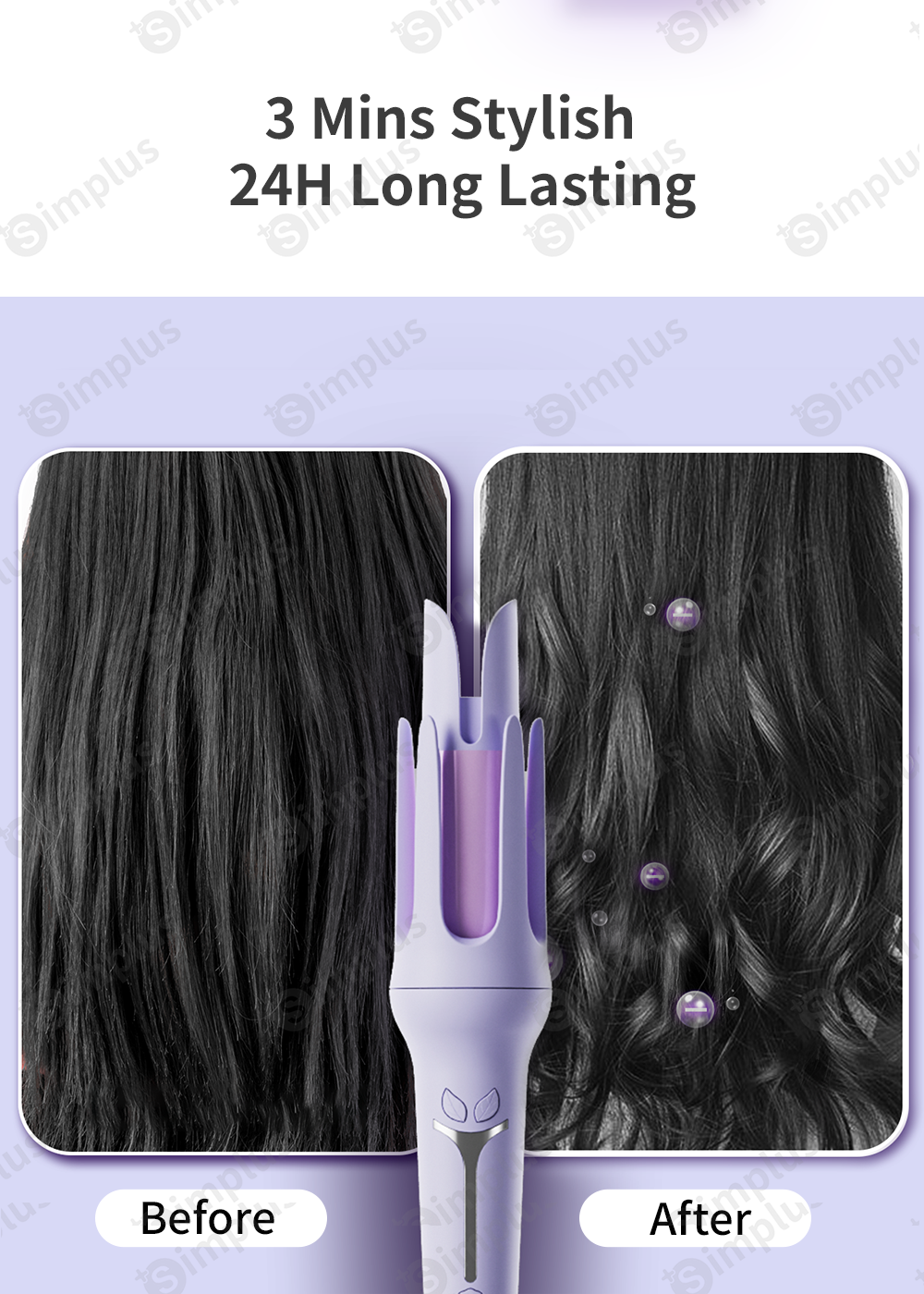 Simplus Automatic Hair Curler LED Screen Display 32mm | Shopee Philippines