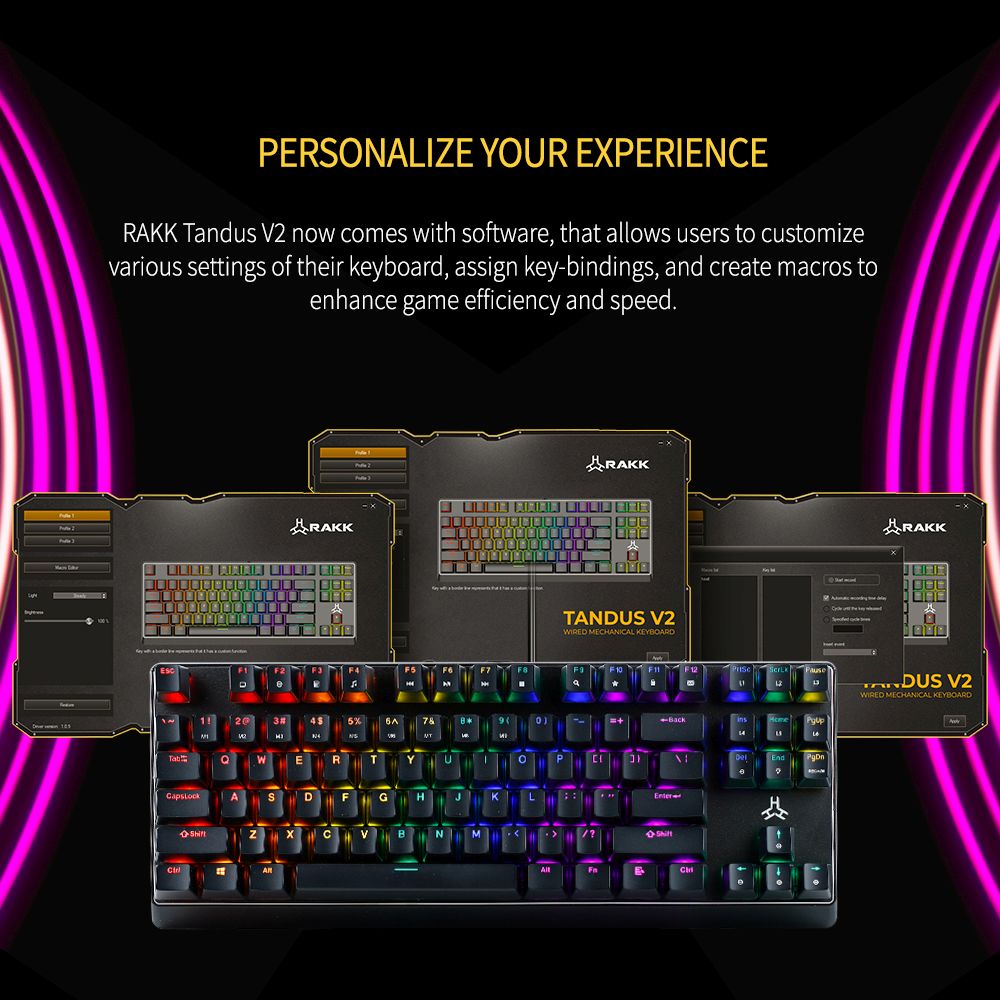 EasyPC | Rakk Tandus/Tandus V2 87 Keys Multi-Color Mechanical Gaming ...