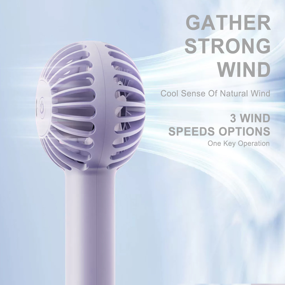 Orashare HF02 Mini Electric Fan Rechargeable Portable Mini Fan 3 Speed ...