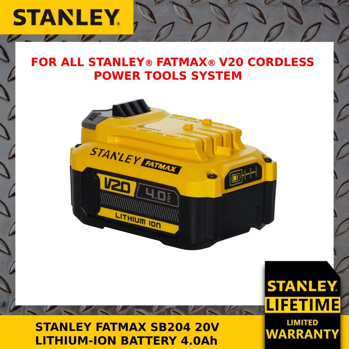 Stanley STSB204 Fatmax V20 Lithium-Ion 4.0Ah Battery | Shopee Philippines