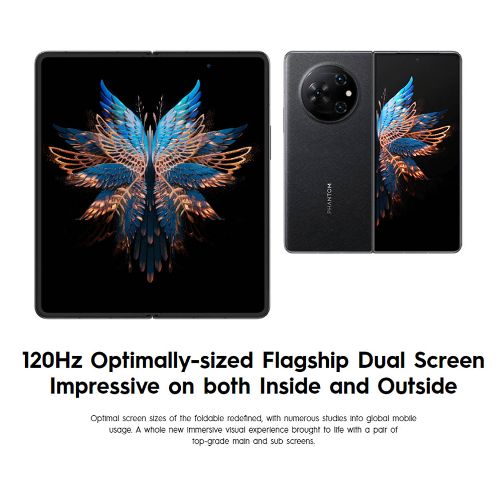 Tecno Phantom V Fold 5G Smartphone | 12GB+512GB | Dimensity 9000+ | 7.85” Main Display | 5000mAh ...