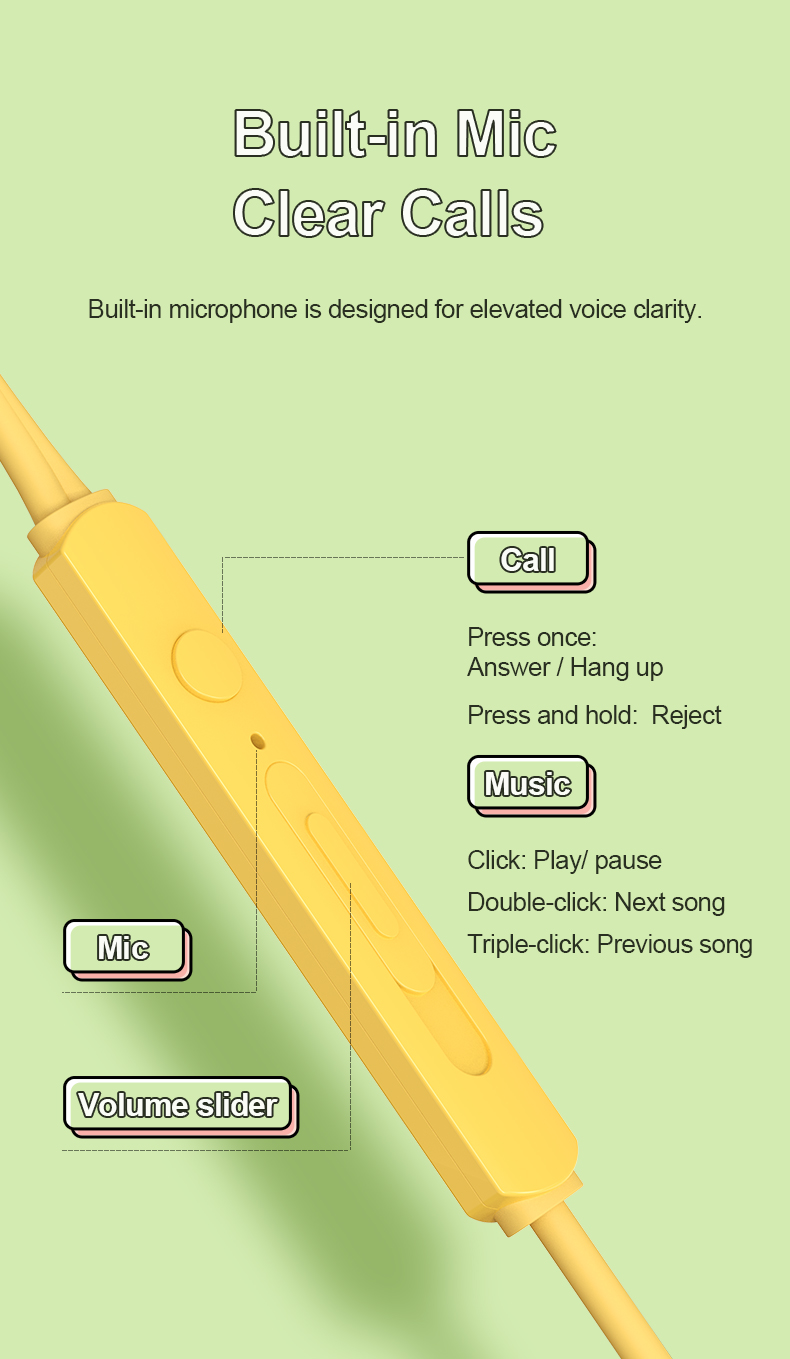 Rock Space Original ES07 Stereo Earphone In-Ear 3.5mm Audio Jack Wired ...