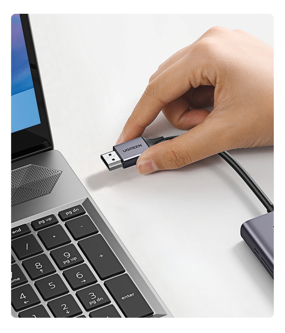 UGREEN 1080p Wireless TX / RX Hub Extender w/ Mini HDMI to Mini HDMI ...