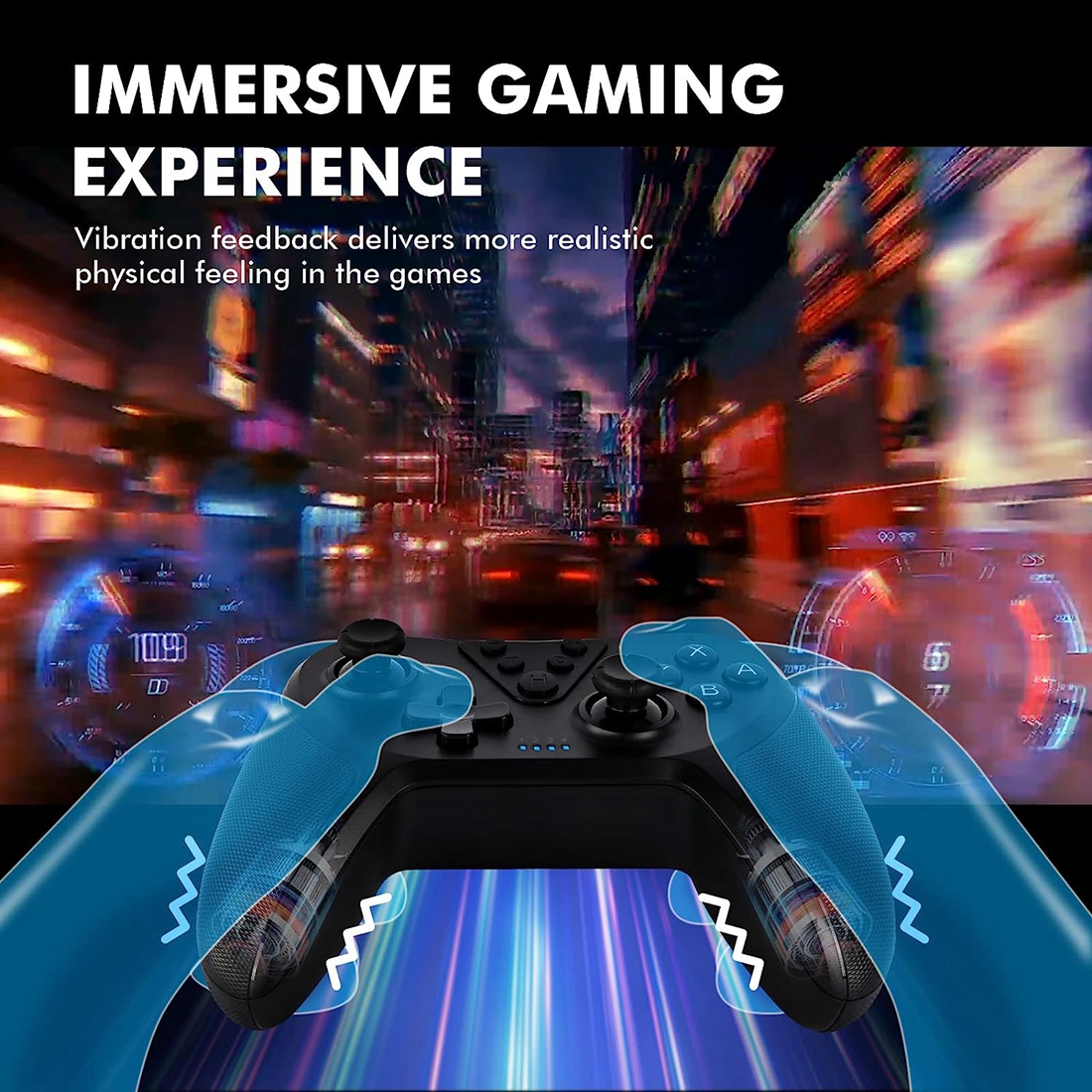 Ovleng T37 Wireless Game Controller With Dual Electric Motors For ...