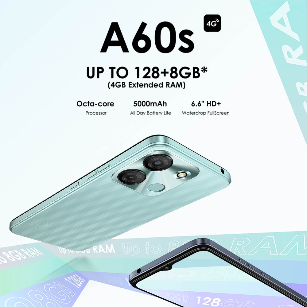 ITEL A60s Smartphone (4GB RAM, 64GB/128GB ROM) | Shopee Philippines
