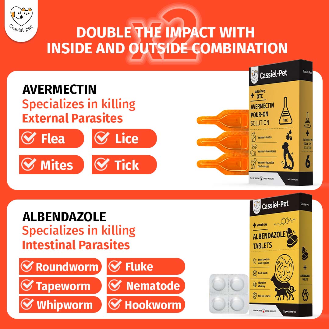 Cassiel Pet Albendazole Deworming Tablet For Nematocide Dewormer, Worm ...