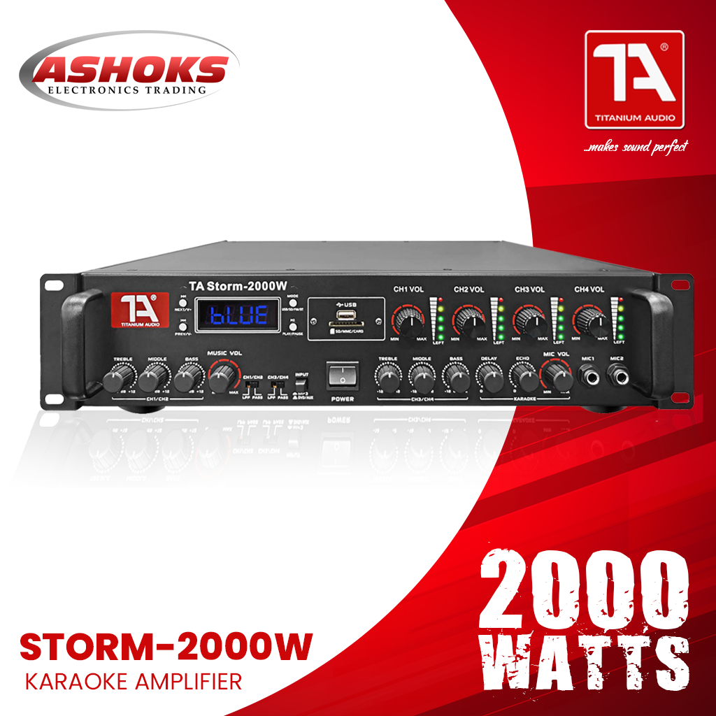 Titanium Audio Karaoke Mixing Amplifier Storm 2000W / Amplifier ...
