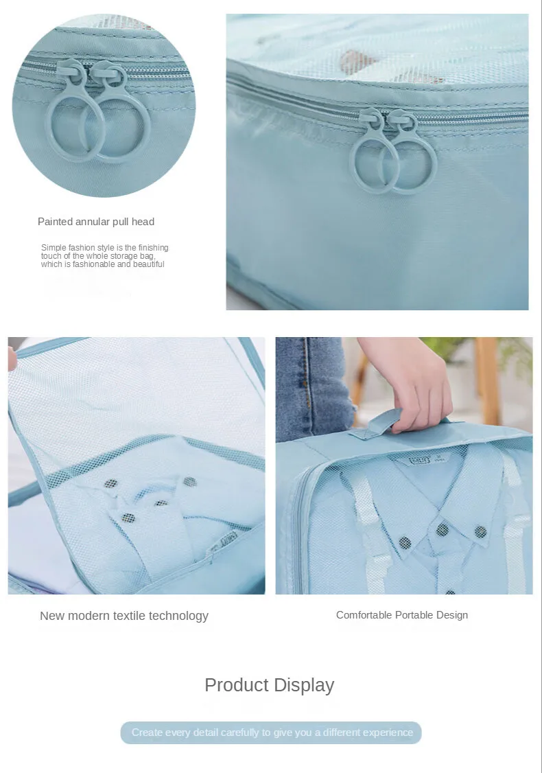 7Pcs travel organizer luggage suitcase pouch Foldable Waterproof ...