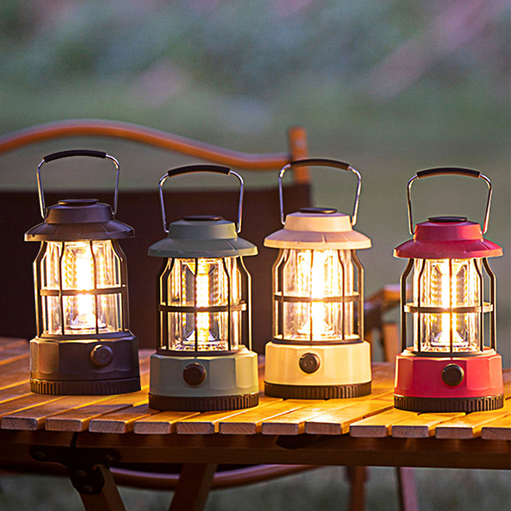 Popcorn Outdoor Portable Camping Lamp Retro Rechargeable LED Light ...