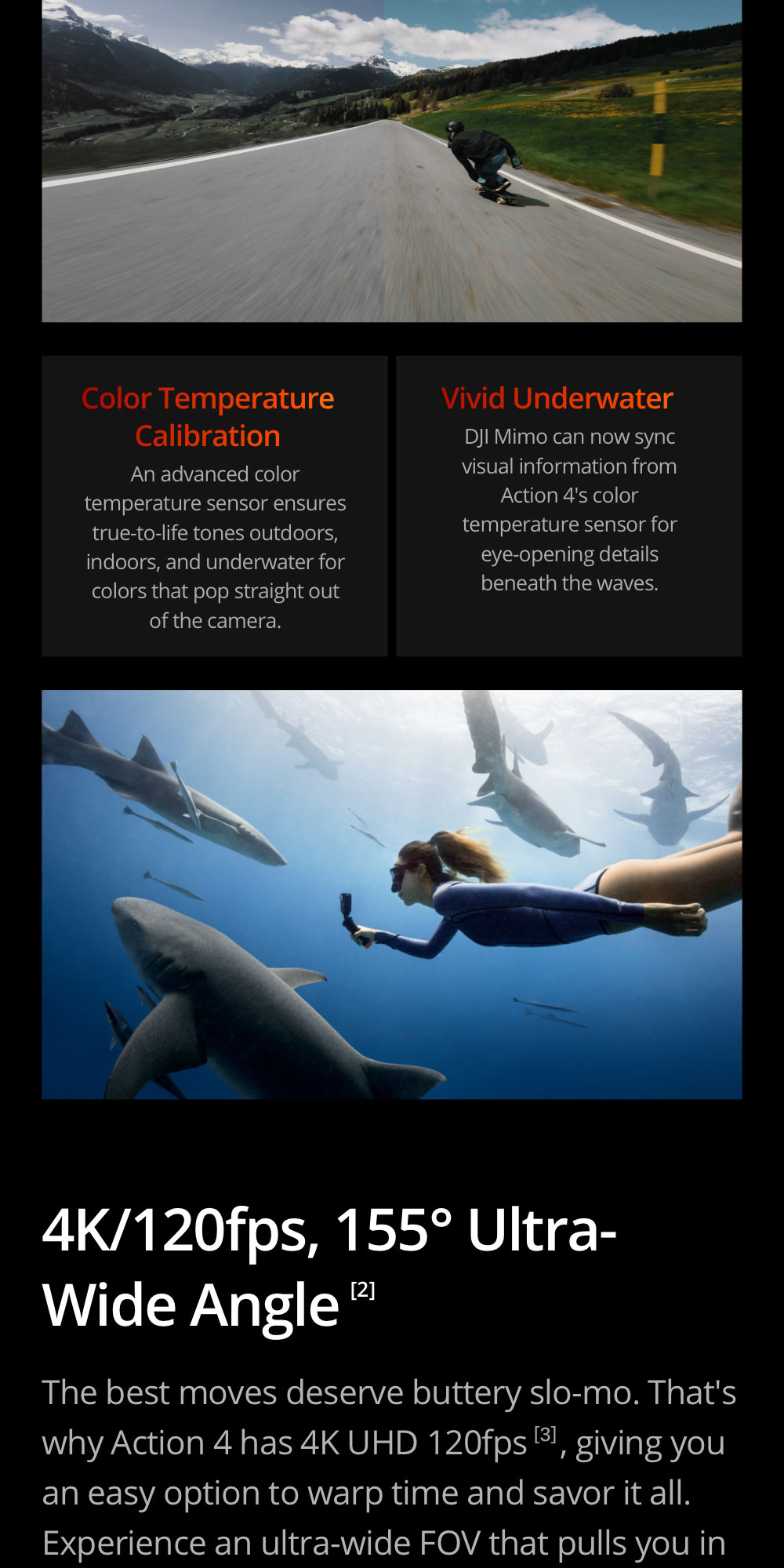 DJI Osmo Action 4 - Action Camera |10-bit & D-Log M Color Performance ...