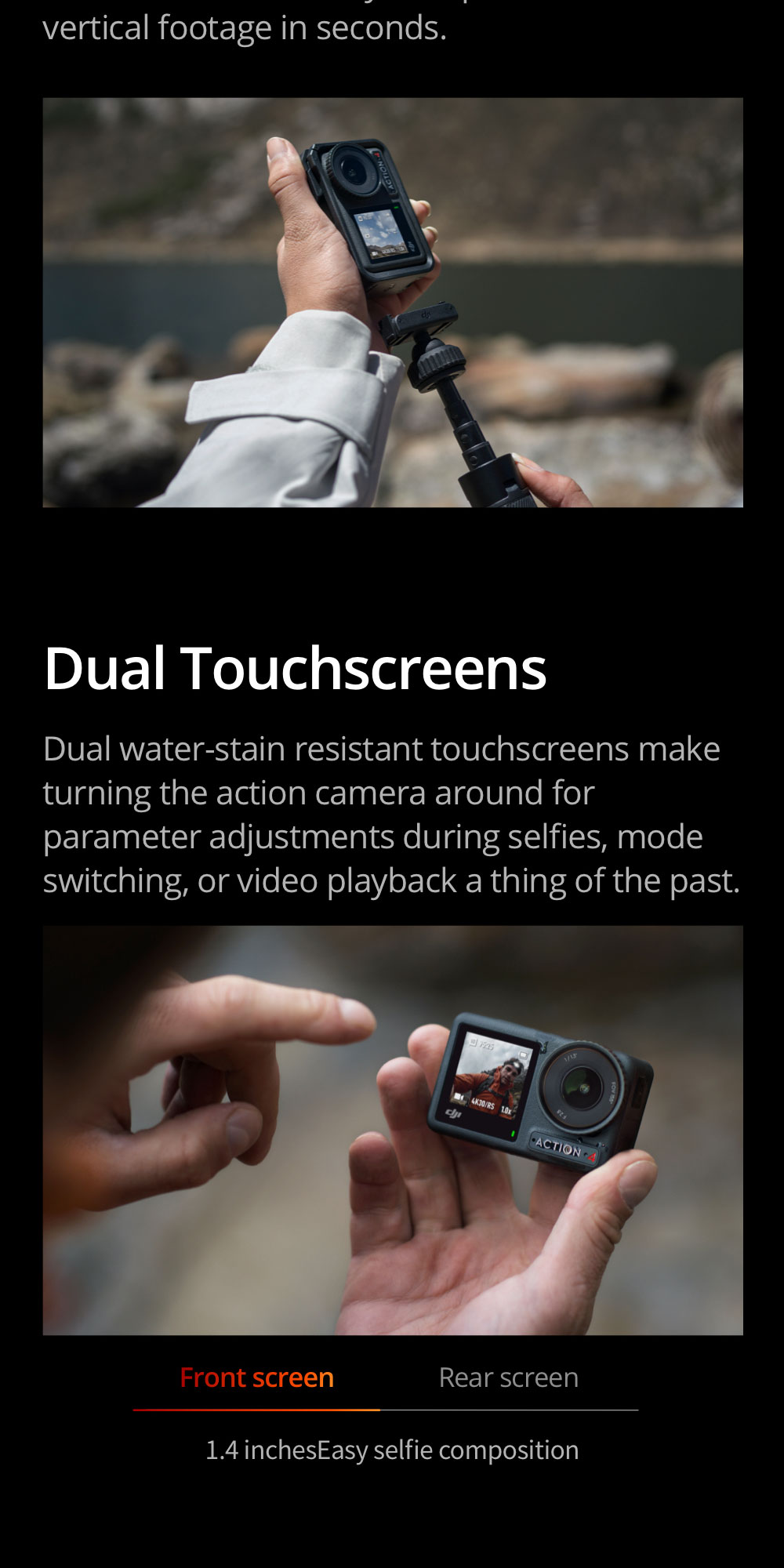 DJI Osmo Action 4 - Action Camera |10-bit & D-Log M Color Performance ...