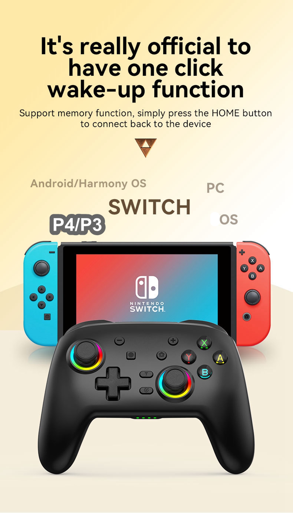Ovleng S08 Wireless Gamepad Gaming Controller Compatible With Ps 4, Ps ...