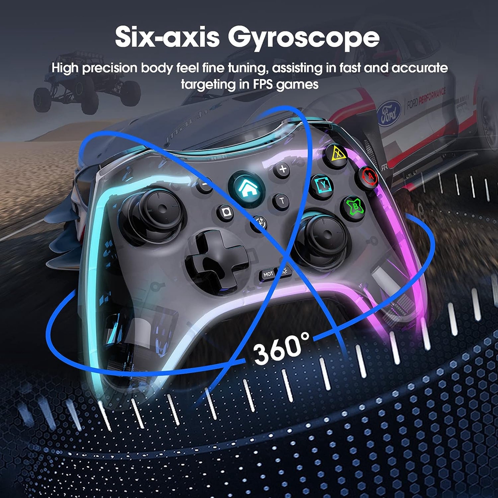 Bsp S03 Rgb Transparent Wireless Game Controller For P4, P3 Switch Pc ...