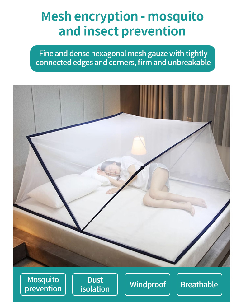AIODIY Foldable Mosquito Net 2*2M Queen Bed Size Mosquito Nets Decor ...