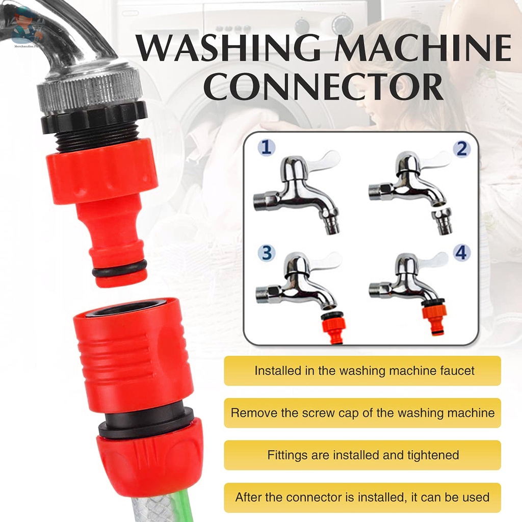 Mitsushi 3Pcs PVC Hose Connector 1/2/3/4 inch Quick Coupling Hose ...
