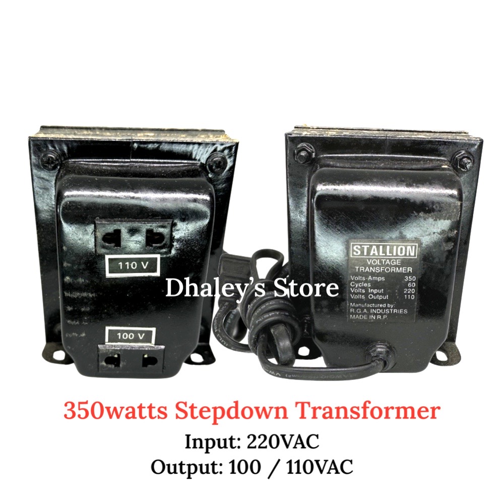 Stallion Stepdown Transformer 220V to 110V 350watts Input 220VAC Output 100VAC-110VAC 350watts ...