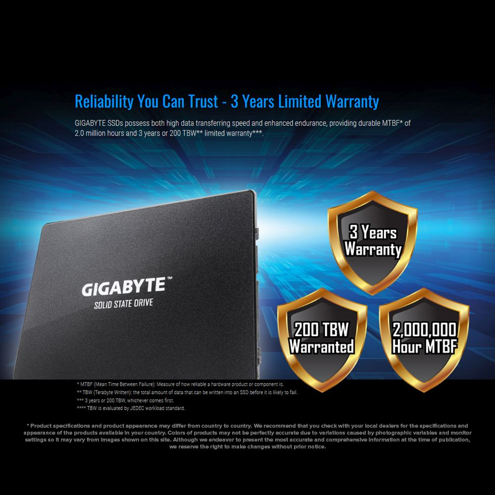 EasyPC | Gigabyte GPGSTFS31 480GB/1TB/240GB SATA 2.5 SSD| Internal ...