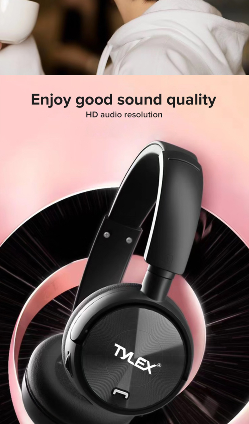 Tylex Q2 Wireless Bluetooth Headset with Built-in Mic App Control ...