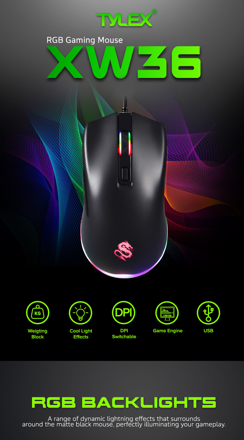 Tylex XW36 RGB 4800DPI Gaming Mouse | Shopee Philippines