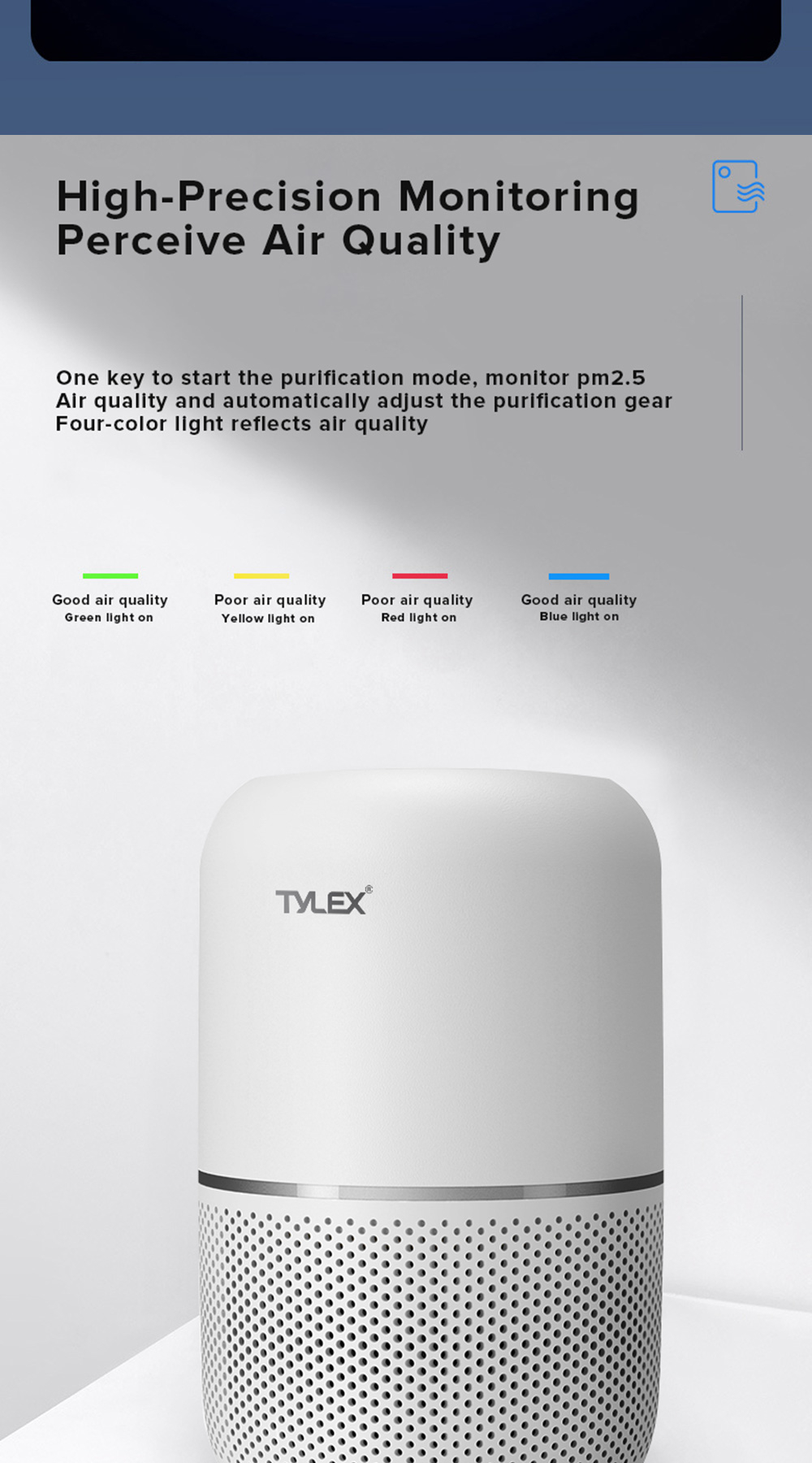 TYLEX XF30 Air Purifier 4 Fan Speeds Effective Filter from Dust/Pollen ...