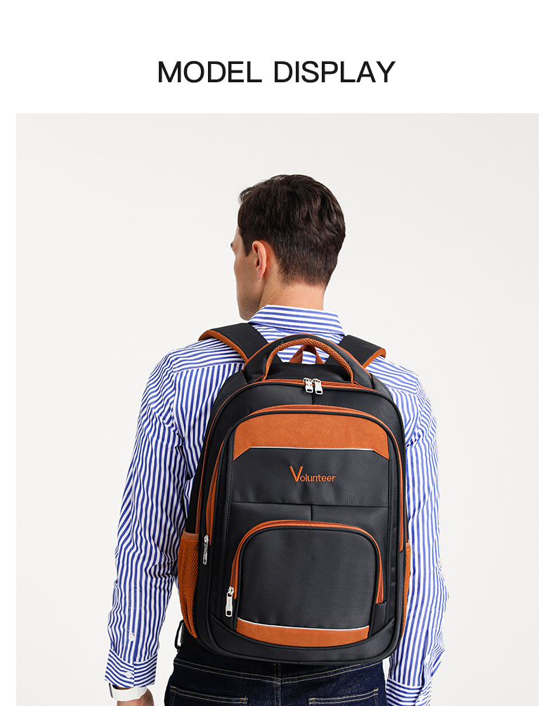 VOLUNTEER BAG Mens Business Bag Large Anti-theft Laptop Backpack For ...