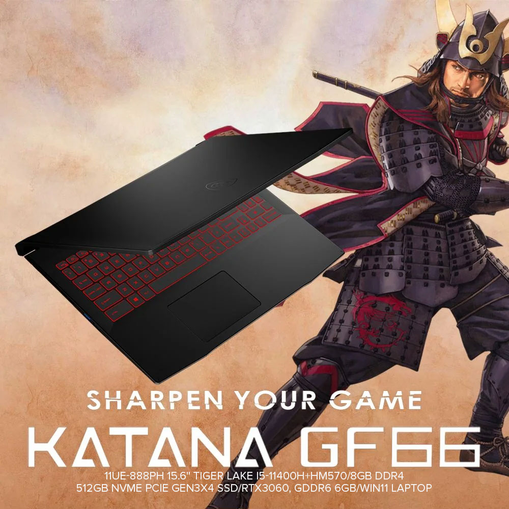 EasyPC| MSI Katana GF66 11UE-888PH| i5-11400H+HM570| 512GB NVMe PCIe ...