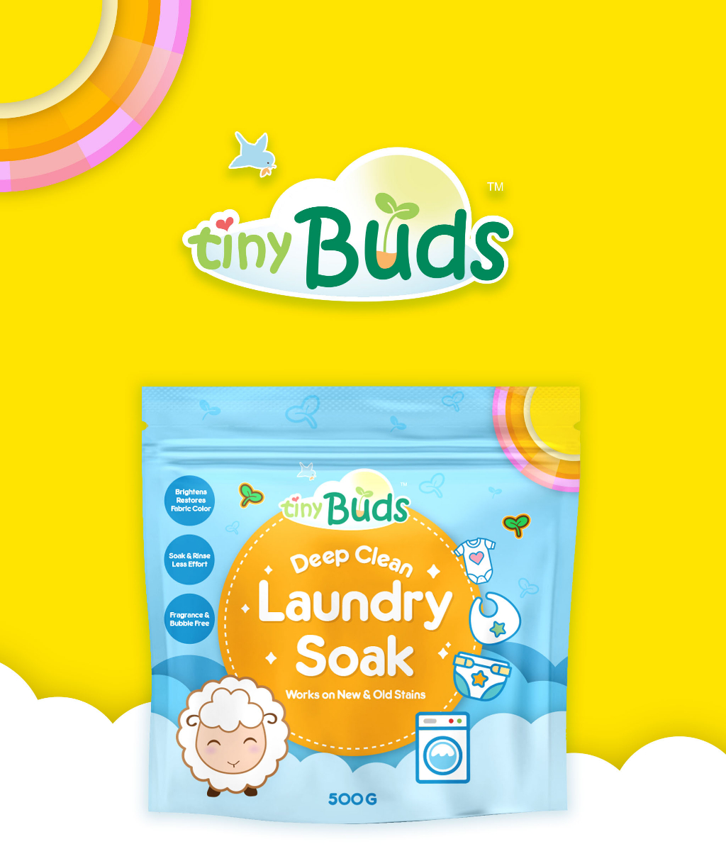 Tiny Buds Deep Clean Baby Laundry Soak 500g | Shopee Philippines