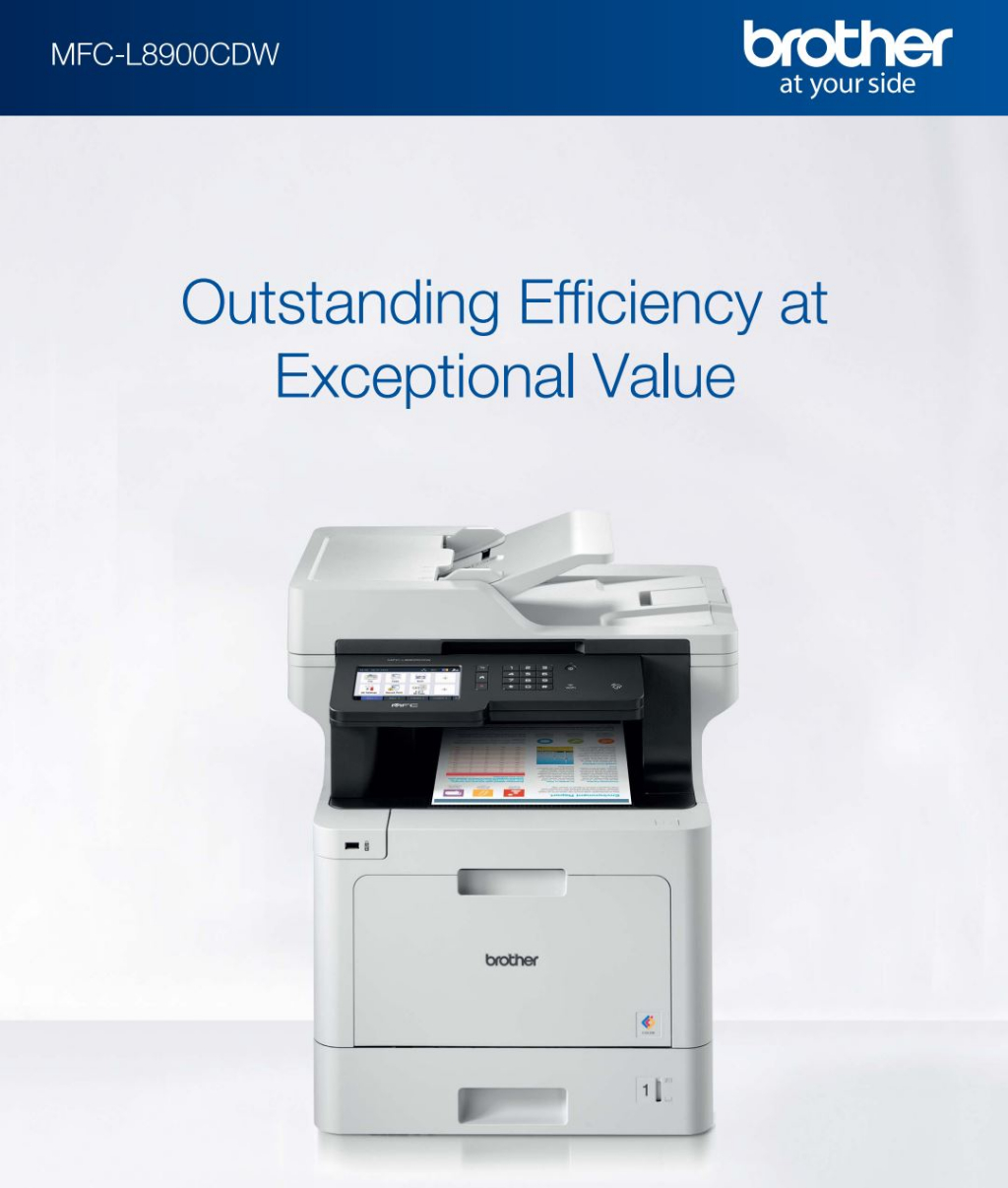 Brother MFC-L8900CDW Colored Laser Printer with Print, Scan, Copy and Fax, Duplex Printing ...