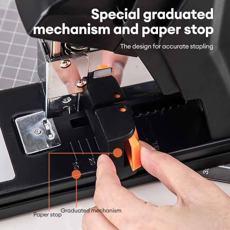 Deli Heavy Duty Stapler for Book Binding Gun Tacker Large Paper Stapler ...