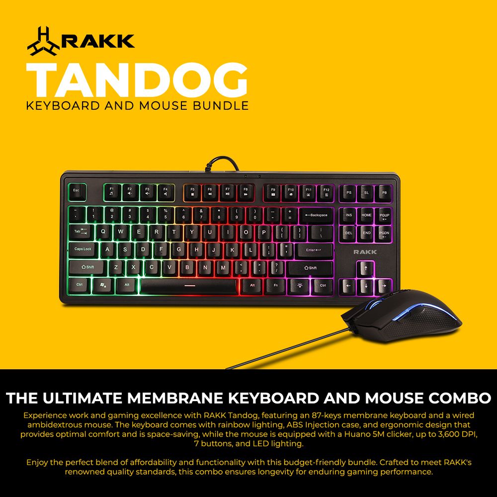Rakk Tandog Pro Mechanical/ Tandog Membrane Keyboard and Mouse set ...