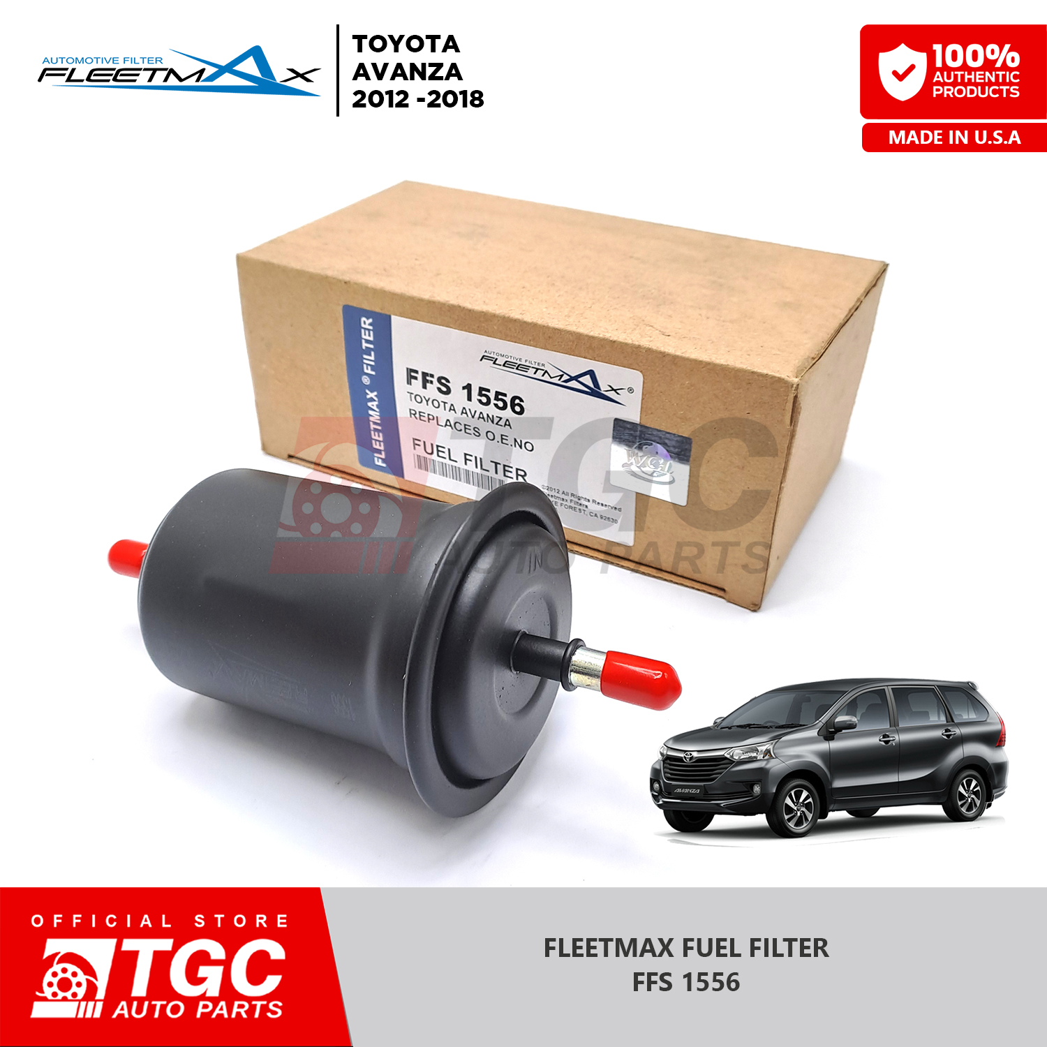 Fleetmax Fuel Filter / Fuel Cleaner TOYOTA AVANZA 2012 -2018 FFS 1556 ...